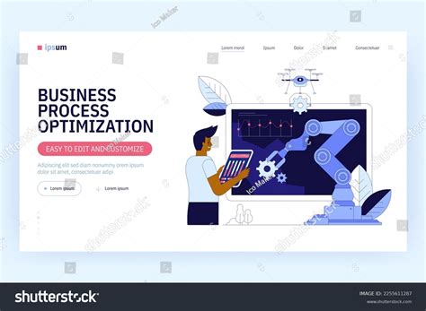 automation business process vector illustration company stock vector royalty free 2255611287