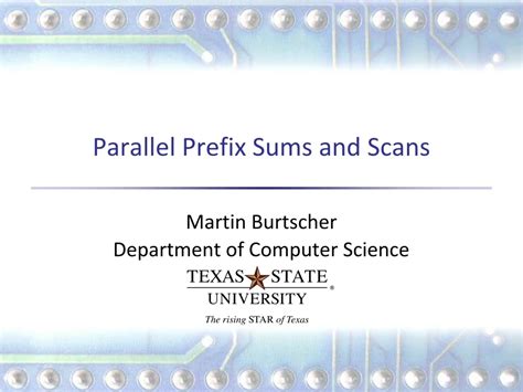 Ppt Parallel Prefix Sum Techniques Overview Powerpoint Presentation