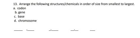 [solved] 13 arrange the following structures che