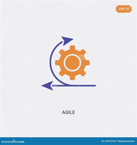 2色敏捷概念向量图标 Isolated Two Color Agile Vector Sign Symbol Designed With