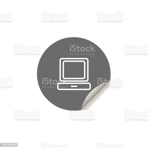 Ikon Komputer Desktop Elemen Ikon Web Untuk Konsep Seluler Dan Aplikasi