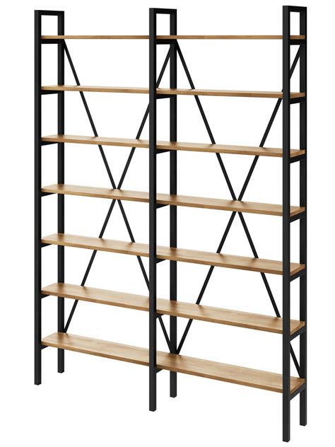 Regał Loft industrialny na książki dąb D7 20 180cm RM718020220DR
