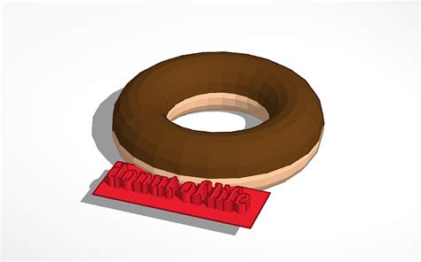 3d Design Donut Eat The Donut Of Life Tinkercad