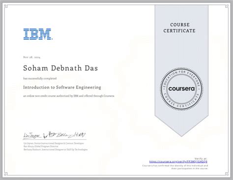 Soham Das On Linkedin Softwareengineering Coursera Ibm