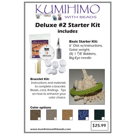 Deluxe 2 Kumihimo Starter Kit Kumihimo With Beads