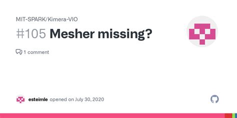 Mesher Missing · Issue 105 · Mit Sparkkimera Vio · Github