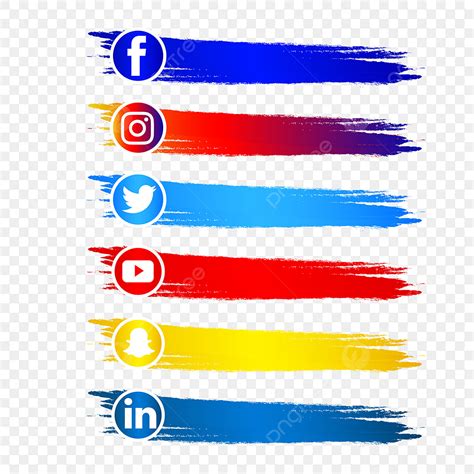 Ikon Media Sosial Berikut Vektor Tombol Ikon Sosial Ikon Tombol Ikon
