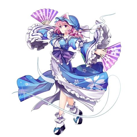 Saigyouji Yuyuko Touhou And 1 More Drawn By Rotte1109 Danbooru