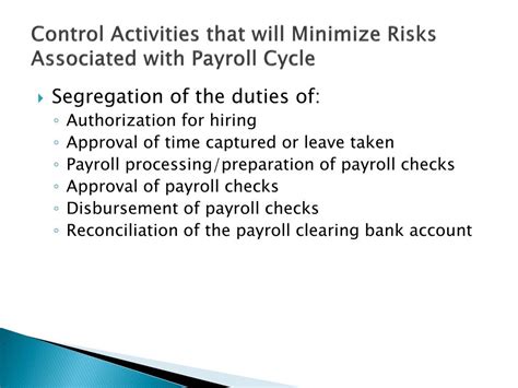 Ppt Internal Controls Surrounding The Payroll Control Cycle