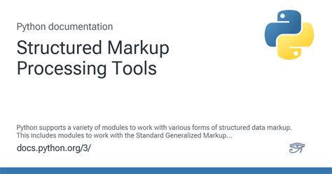 Structured Markup Processing Tools — Python 3135 Documentation
