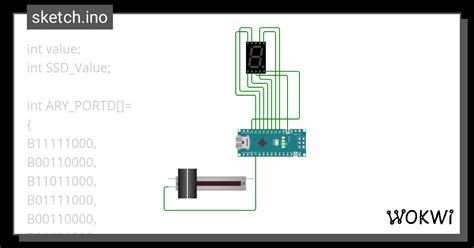 Practice 2 SSD Drive Using Array V 1 Wokwi ESP32 STM32 Arduino Simulator