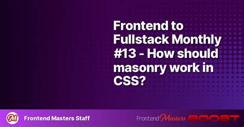 Frontend Masters On Linkedin Frontend To Fullstack Monthly 13 How