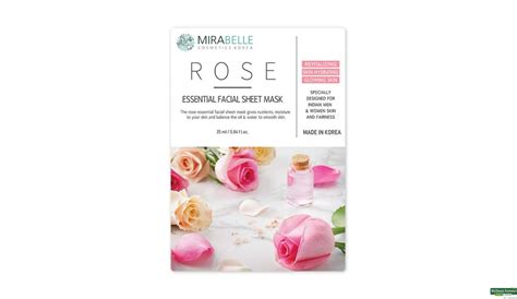 Buy Mirabelle Korea Rose Essential Facial Sheet Mask 1 Piece Online At Best Prices Wellness