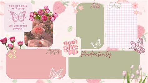 Aesthetic Organizer Wallpaper Flower Desktop Wallpaper Macbook Air