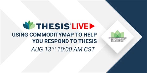 Using Commoditymap To Help You Respond To Thesis The Sustainability