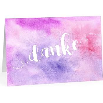 Große Dankeskarte XXL A4 als Dankeschön DANKE Aquarell Look türkis