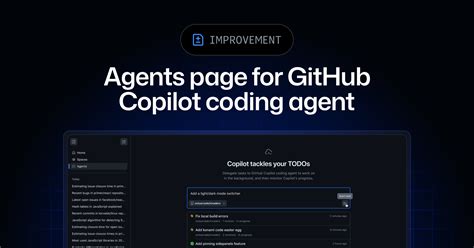 Agents Page For GitHub Copilot Coding Agent GitHub Changelog