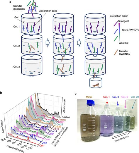 Chirality Separation Of Swcnts Using Single Surfactant Multicolumn Gel Download Scientific