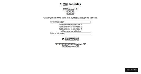 Tabindex 相关知识以及如何监听 Esc 按键事件 Codesandbox