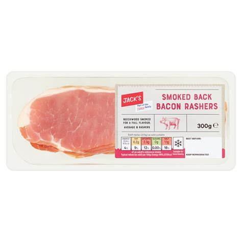 Jack S Smoked Back Bacon Rashers 300g Willesborough Budgens