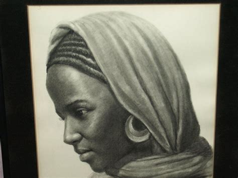 Ethiopian Woman Pencil Drawing By Adis Gebru