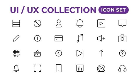 Ui Ux Icon Set User Interface Iconset Collection 42059208 Vector Art