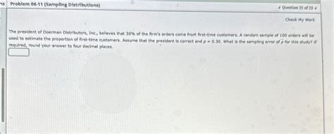 solved problem 06 11 sampling distributions 1 ﻿question 21