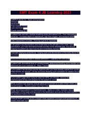 EMT Exam Signs And Symptoms Of Traumatic Injuries And Emergency Course Hero