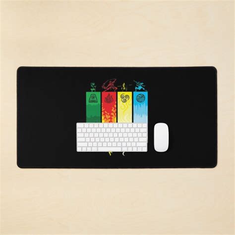 Desk Mat Avatar The Last Airbender Element Symbols Avatar The Last Airbender Classic Large