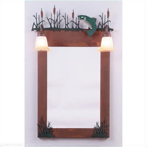Rustic Vanity Mirror River Cabin Style Made In Usa By Avalanche Ranch
