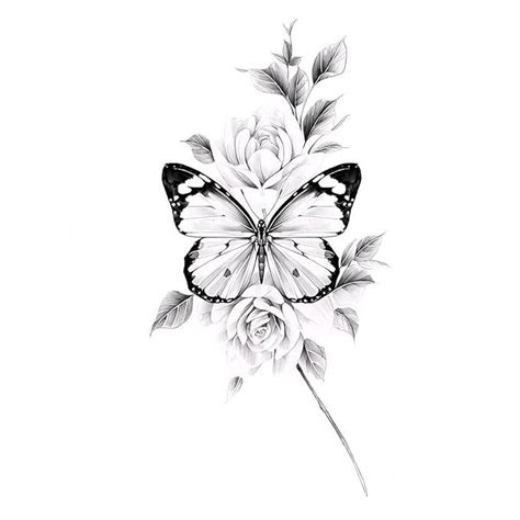 Simply Inked Butterfly Temporary Tattoo Designs Roses And Butterfly