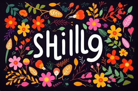 Premium Vector Hello Spring Hand Drawn Lettering Flowers
