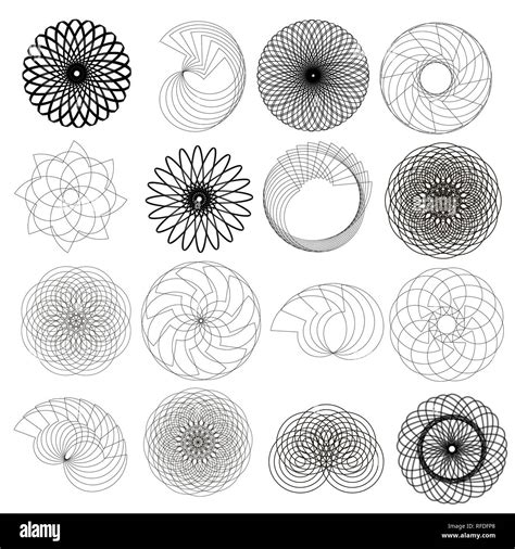 Set With Patterns 16 Various Patterns Vector Illustration Stock