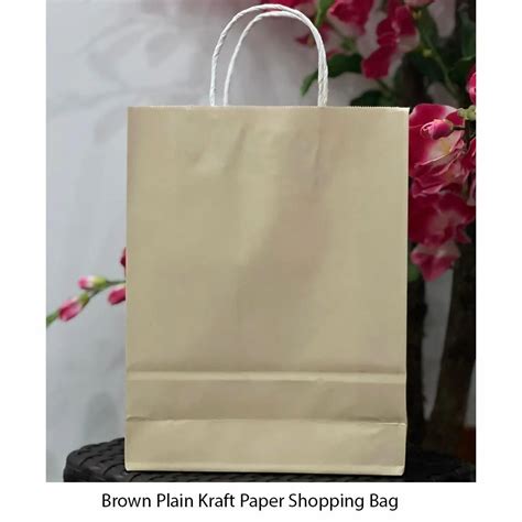 Brown Plain Kraft Paper Shopping Bag Loop Handle Capacity 750 G At