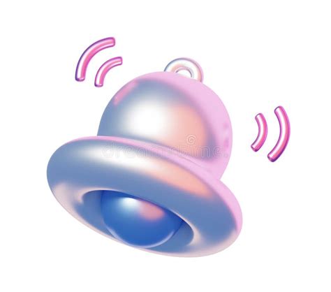 3d Metallic Pastel Notification Bell Icon Representing Alert Reminder Or Notification Message