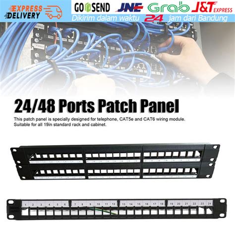 Jual Panel Patch 24 48port Lan Ethernet Cable Adapter Frame Untuk