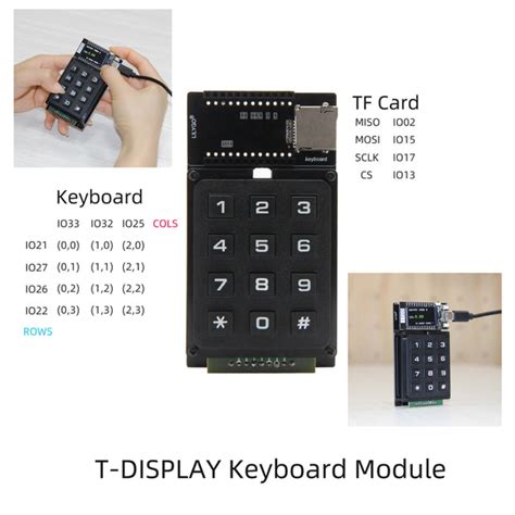t display keyboard esp32 16mb usb c com teclado 4x3 display 1 14inch