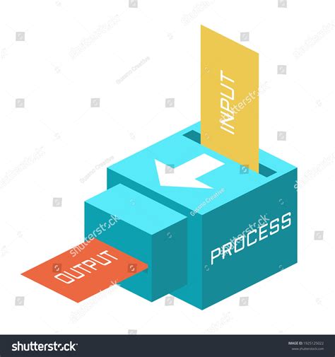 Isometric Illustration Production Process Form Input Stock Vector Royalty Free 1925125022