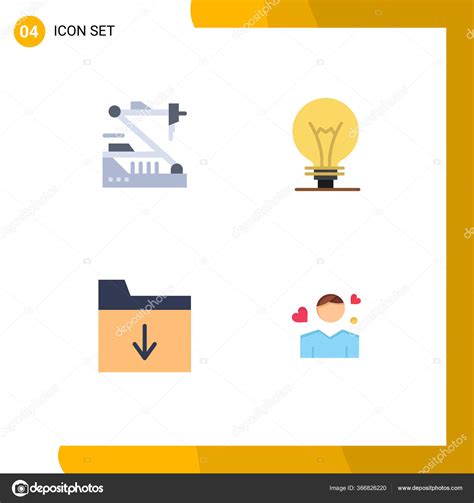 Thematic Vector Flat Icons Editable Symbols Future Document Robot