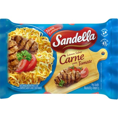 Macarrão Instantâneo Lamen Sandella 80g Carne C Tomate Serrinha
