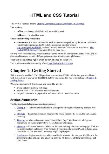Html Tutorial Pdf