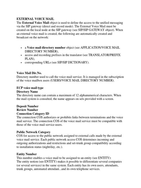 External Voice Mail Pdf User Computing Voicemail