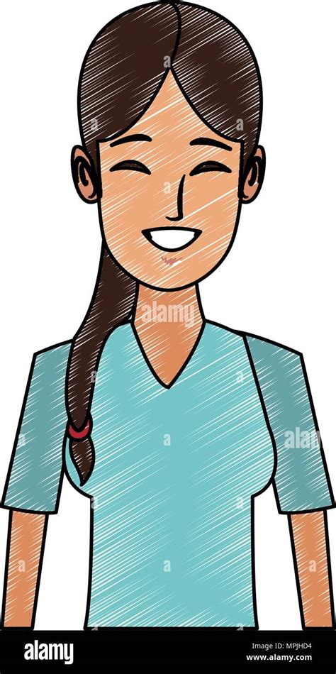 Young Woman Cartoon Scribble Stock Vector Image And Art Alamy