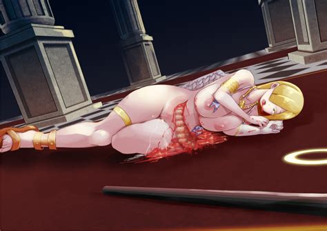 Rule 34 Angel Blonde Hair Blood Clothing Damage Corpse Crying