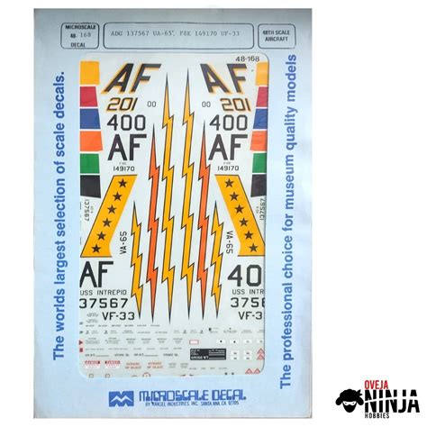 Skyraider And F 8 Crusader Microscale Decal Oveja Ninja Hobbies
