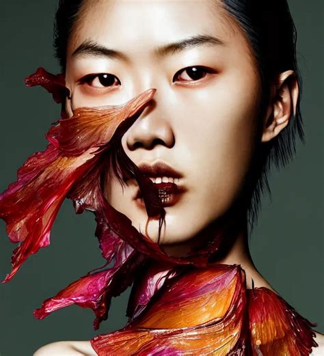 Photography Facial Portrait Of Liu Wen Natural Stable Diffusion