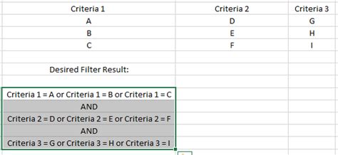 vba stacked advanced filters excel stack overflow