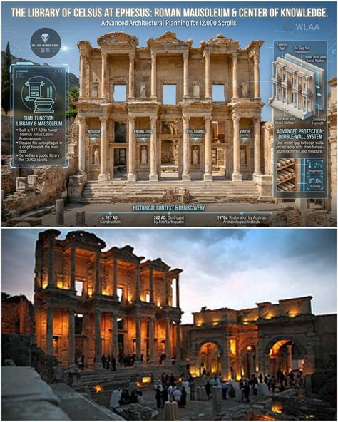 We The Library Of Celsus Is A Monumental Roman Building Constructed