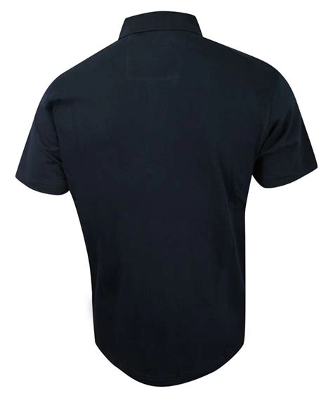 Koszulka POLO Ciemna Granatowa Casualowa Męska Krótki Rękaw Jednokolorowa T shirt sklep