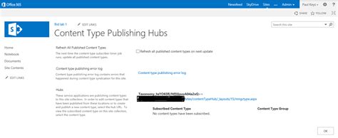paul keys s sharepoint blog sharepoint online content type hub